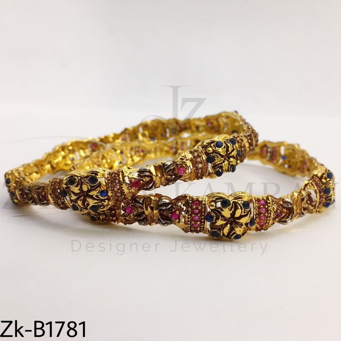 Sapphire ruby bangles – Zaheen Kamran