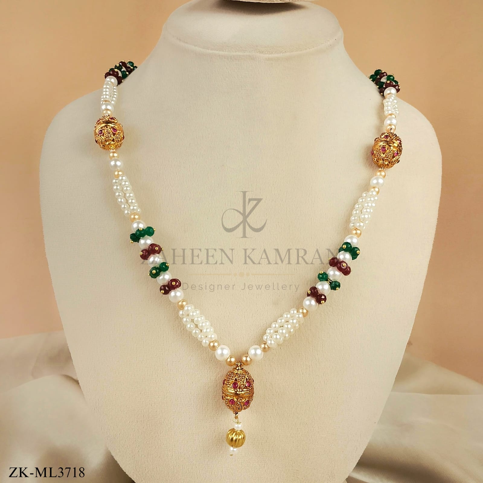 RUBY EMERALD MALA – Zaheen Kamran
