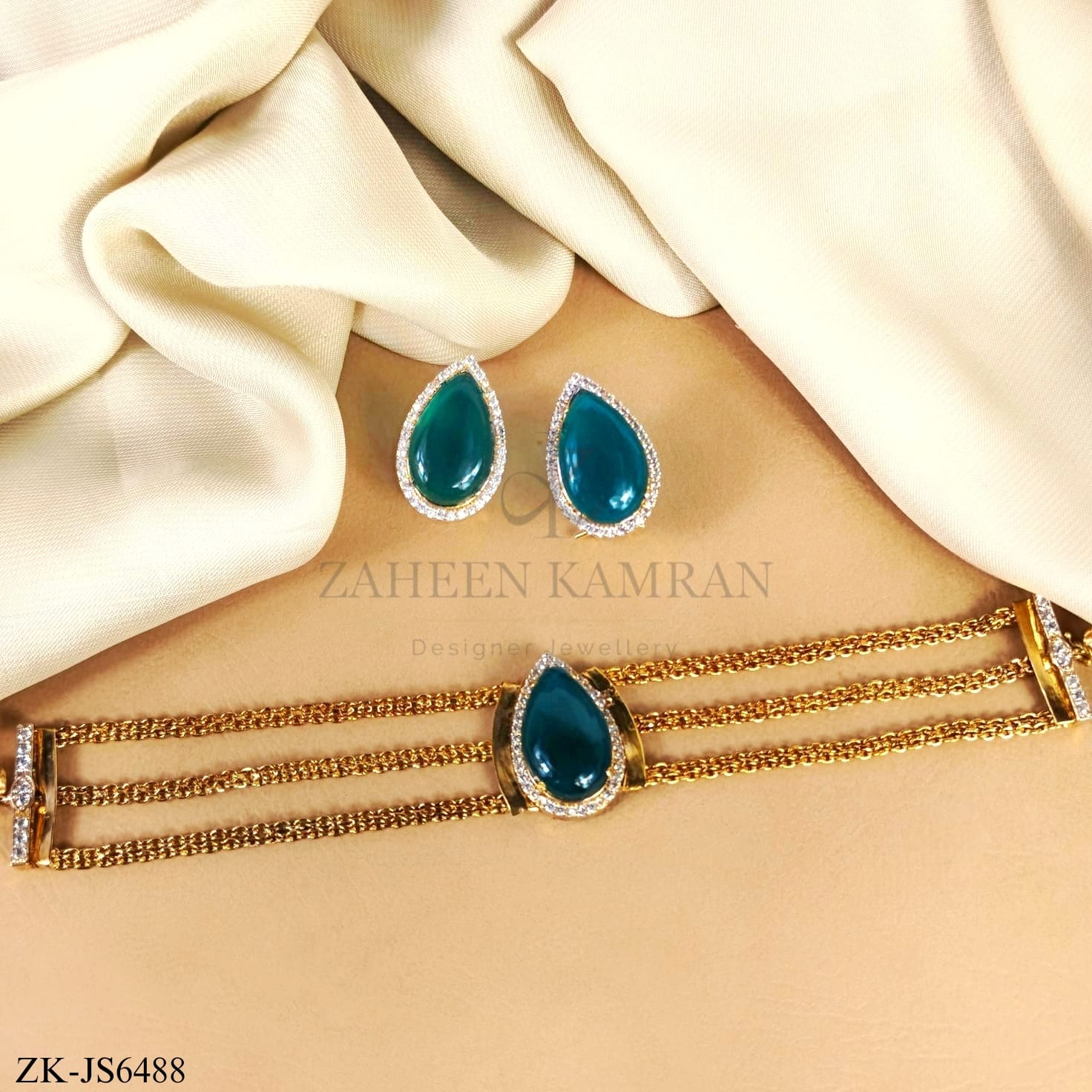 AQUA STONES SET – Zaheen Kamran