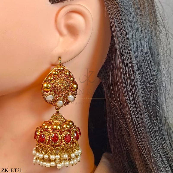RUBY EARRINGS AND TIKKA – zaheenk.com